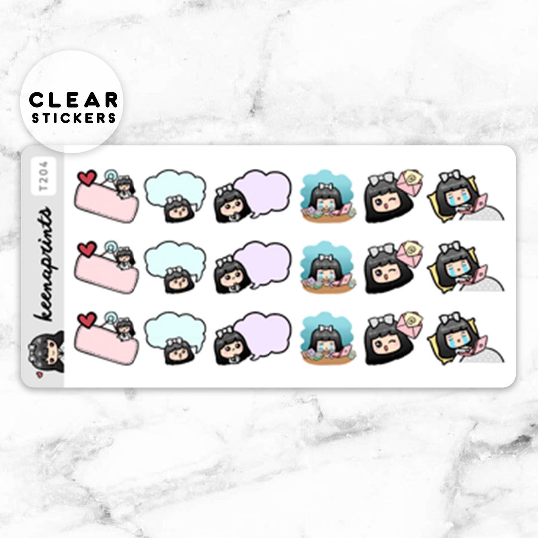 T204 Lola Sampler Stickers Clear Stickers, Transparent Stickers ...