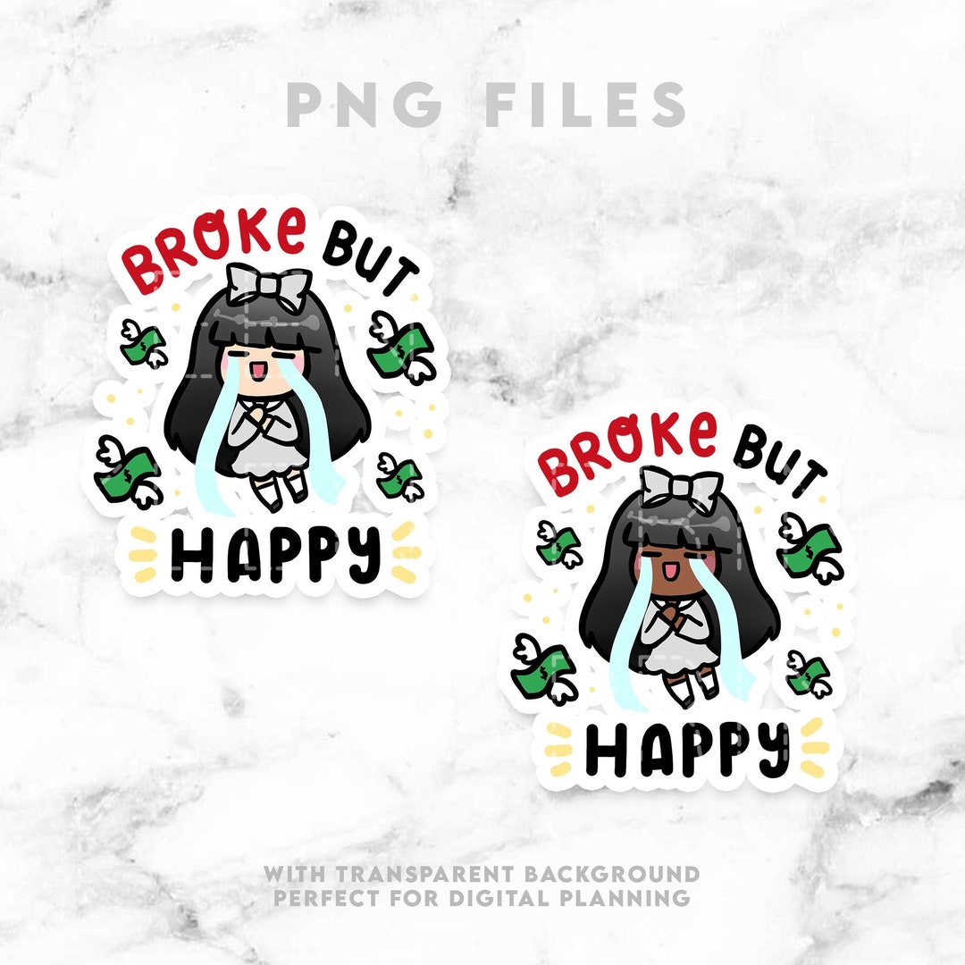 L097 L699 | Digital Lola & Lily Broke but Happy Sticker - Digital Art ...