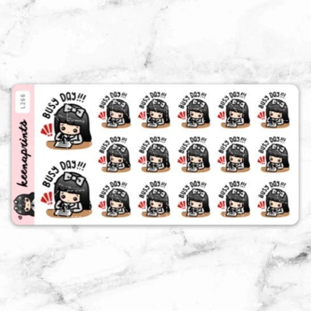 L266 Busy Day Stickers Planner Stickers, Agenda Stickers, Calendar ...