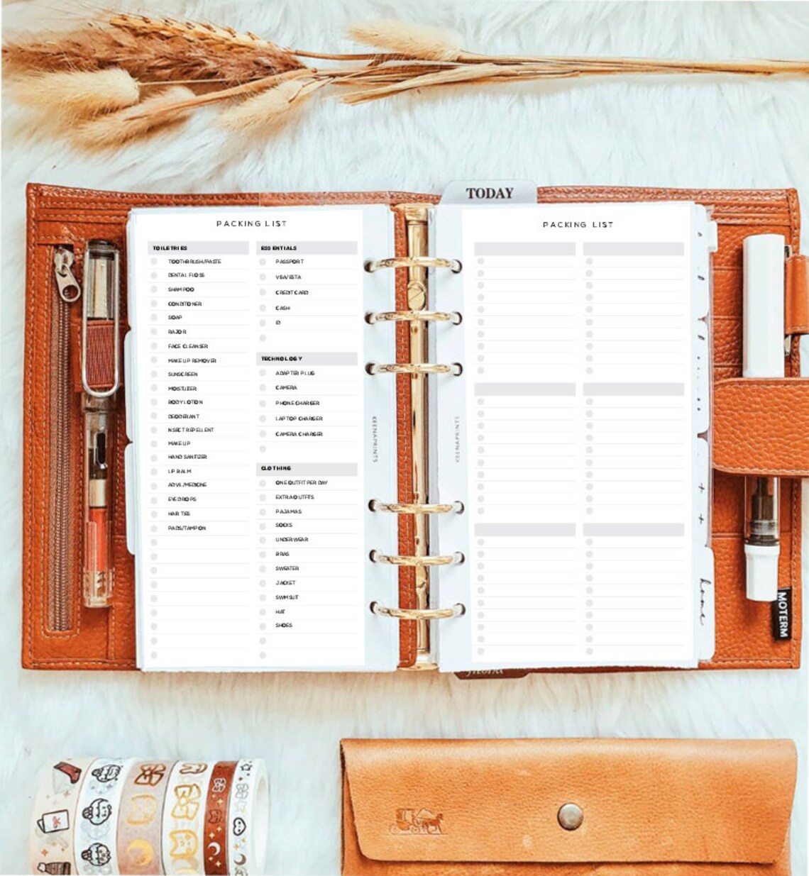 PP093 | Packing Checklist for Personal Rings Printable Planner - Etsy