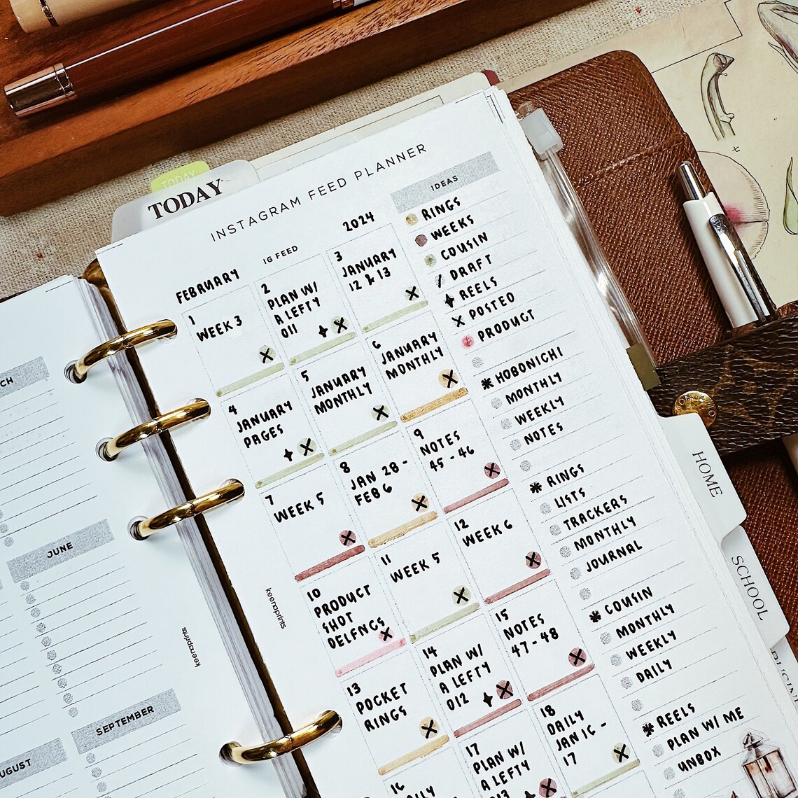 PP131 | IG Social Media Planner Personal Rings Printable Planner - Etsy