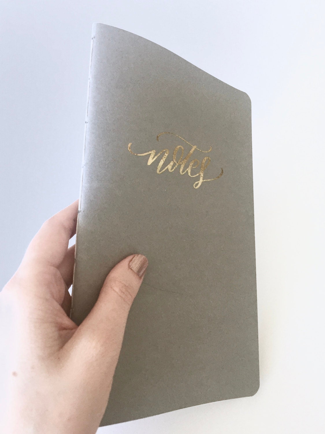 Gold Foil Notebook Hand Lettered Calligraphy Handmade | Etsy
