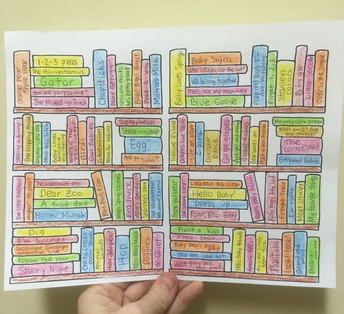 Printable Book Tracker/bookshelf Tracker, Full Page, 100 Books - Etsy