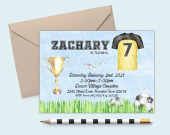 Soccer Jersey Invitation - Etsy
