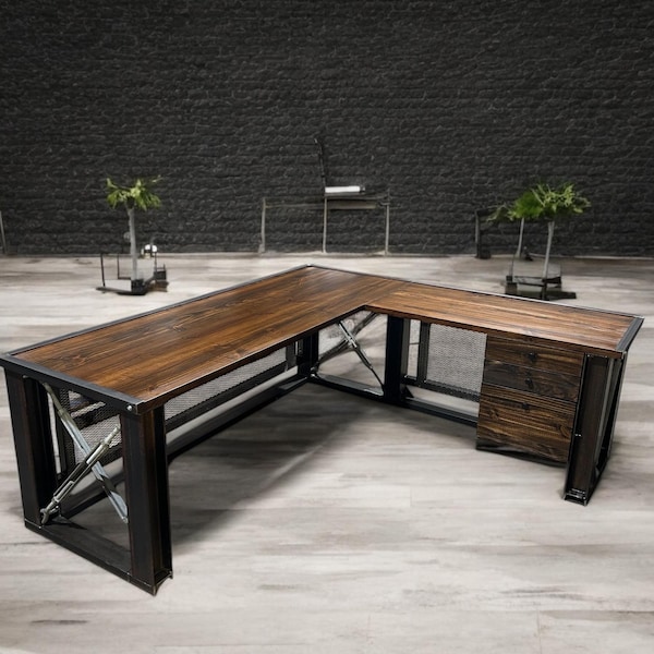 T Shaped Desk - Etsy