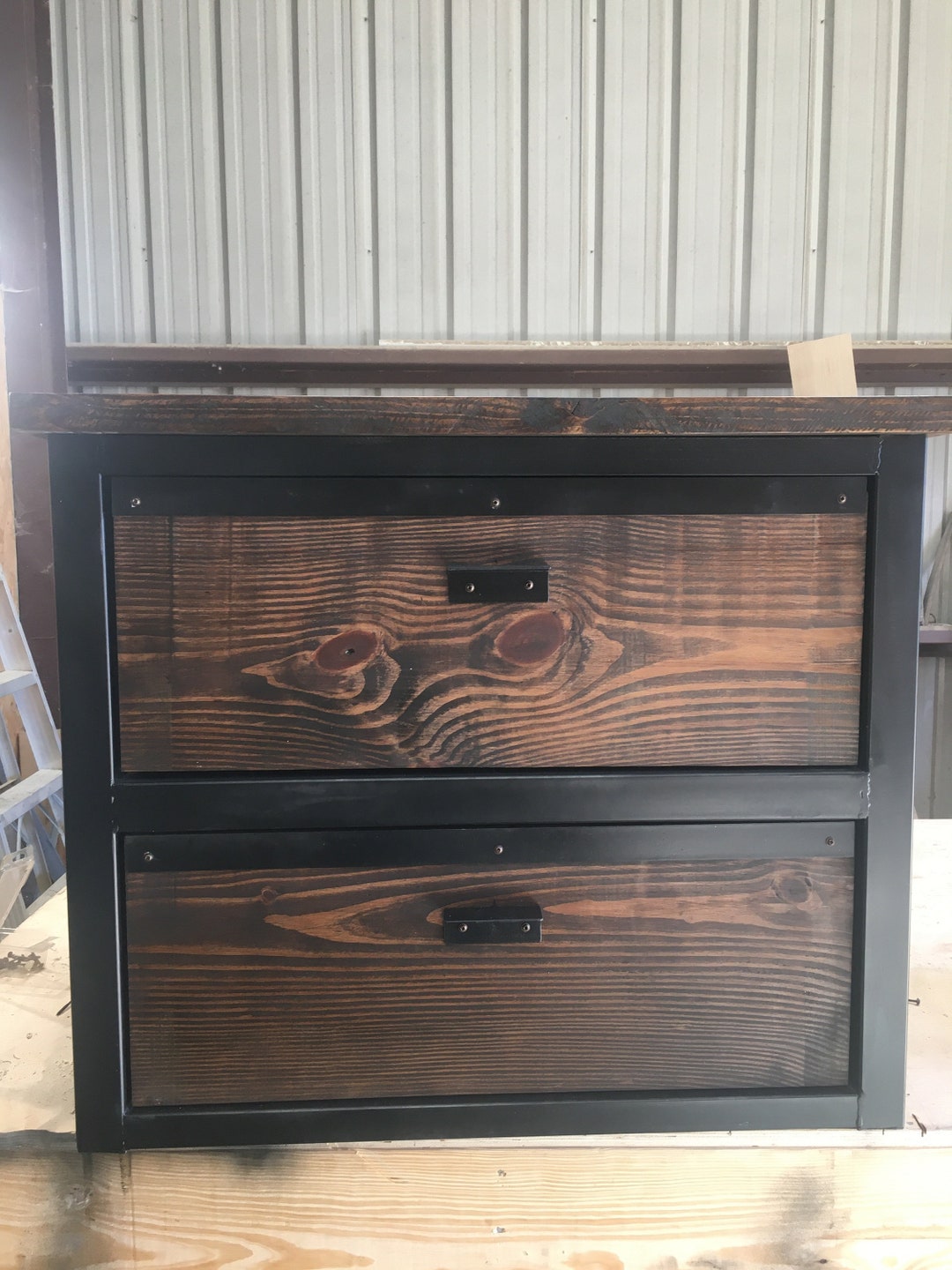 Rustic Industrial Lateral File Cabinet free Shipping - Etsy