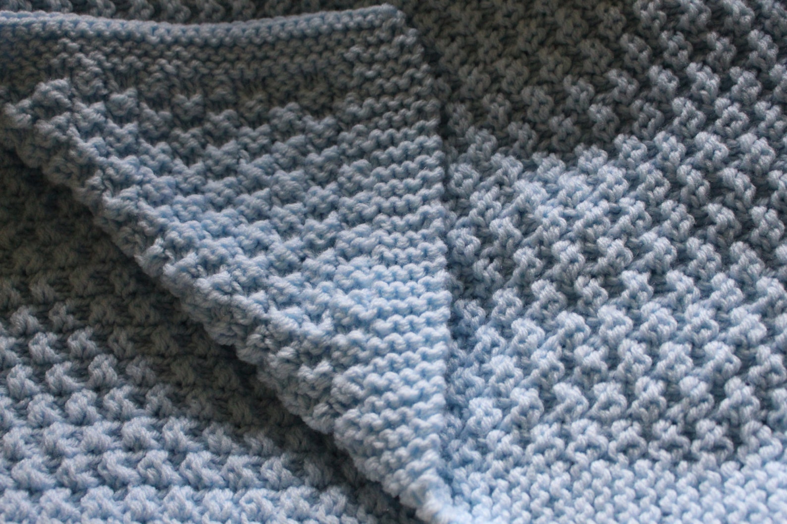 Knit Baby Blanket Box Stitch - Many Color and Size Choices - Etsy