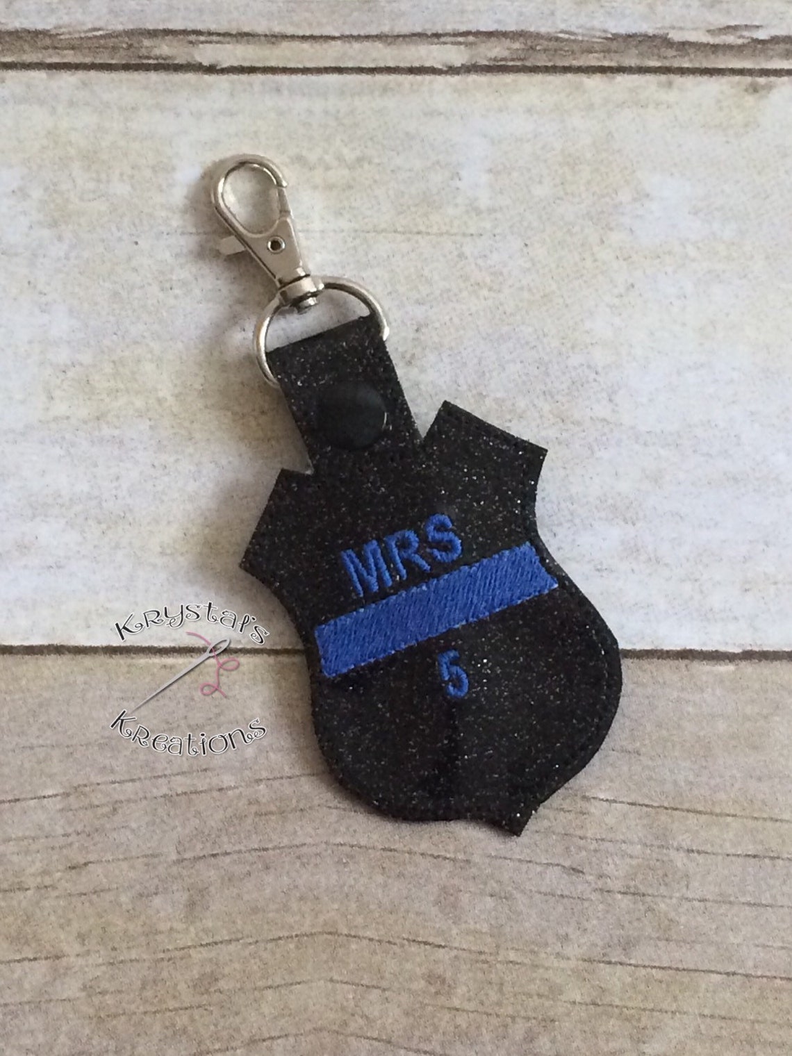 Personalized police badge keychain | Etsy