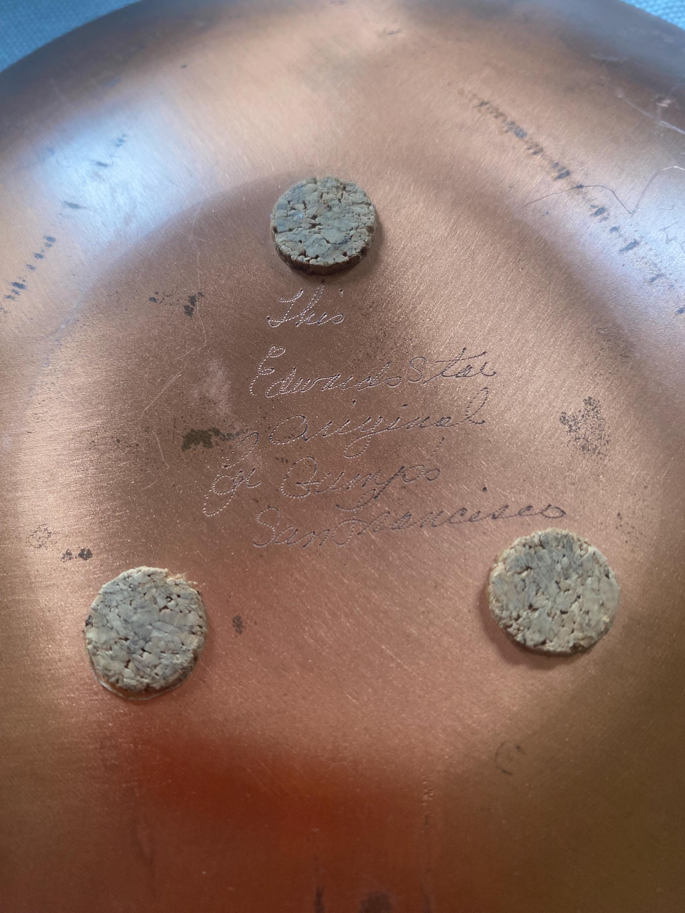Edward Star Copper Enameled Charger for Gumps San Francisco - Etsy