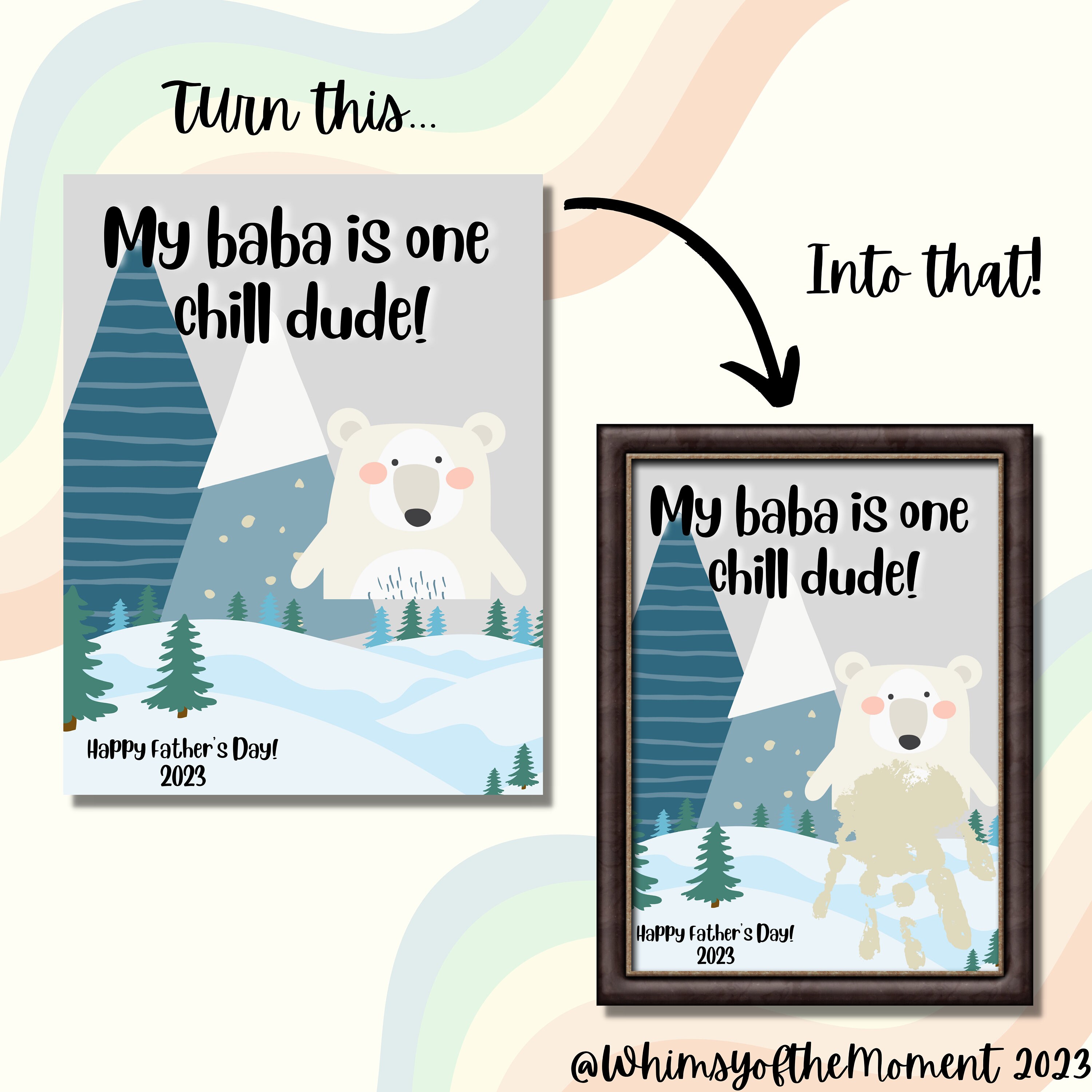 Father's Day "chill Dude" Handprint Craft | Father's Day 2023 | Father ...