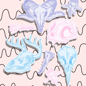 Bone Collection Stickies || Sticker Pack || Original, Black or Pastel ...