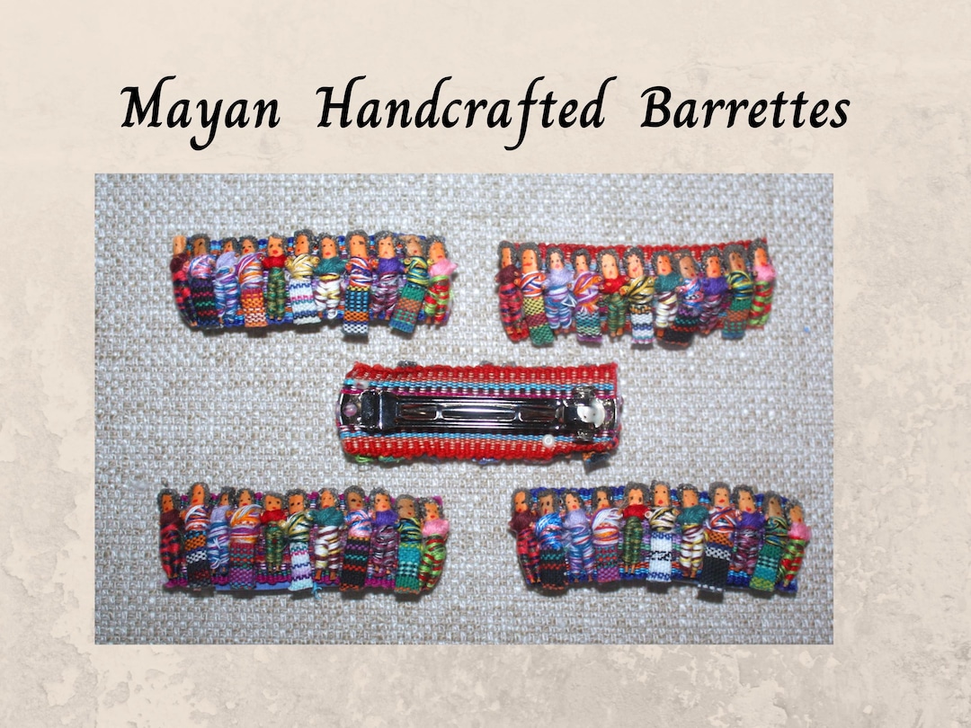 WORRY DOLL BARRETTES, Uniquely Mayan Handmade, Miniature Dolls, Women ...