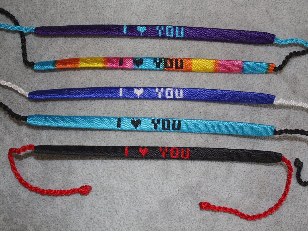 Handwoven Friendship Bracelets I LOVE YOU Expressions for Wrist or ...