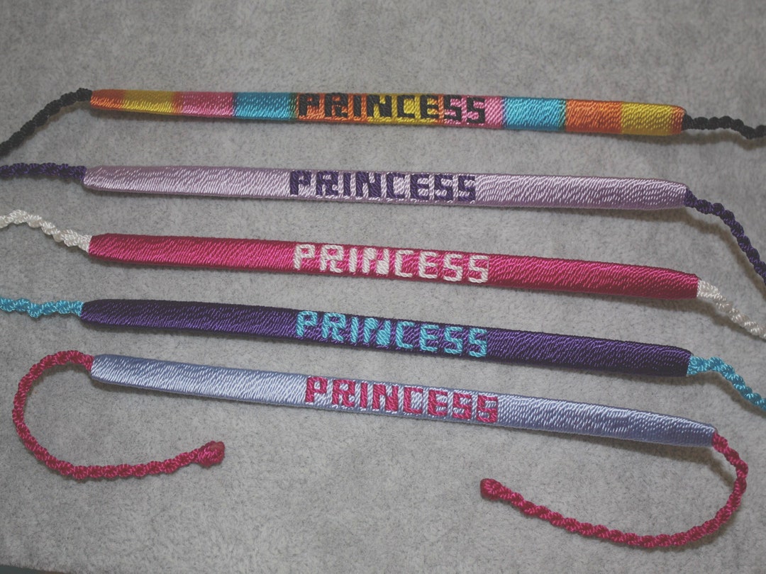 Handwoven Friendship Bracelets PRINCESS Expressions for Wrist or Ankle ...