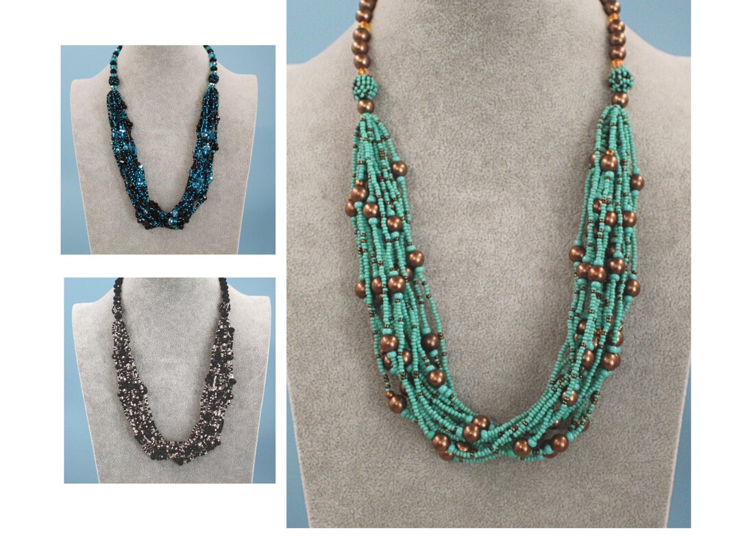 Handmade Beaded Necklace - Guatemalan Mayan Beadwork Jewelry - 16 ...