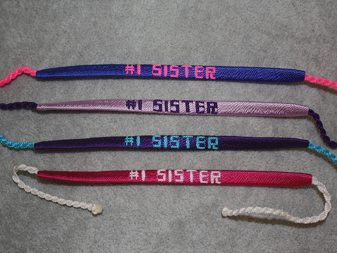Handwoven Friendship Bracelets SISTER Expressions for Wrist or Anklet ...