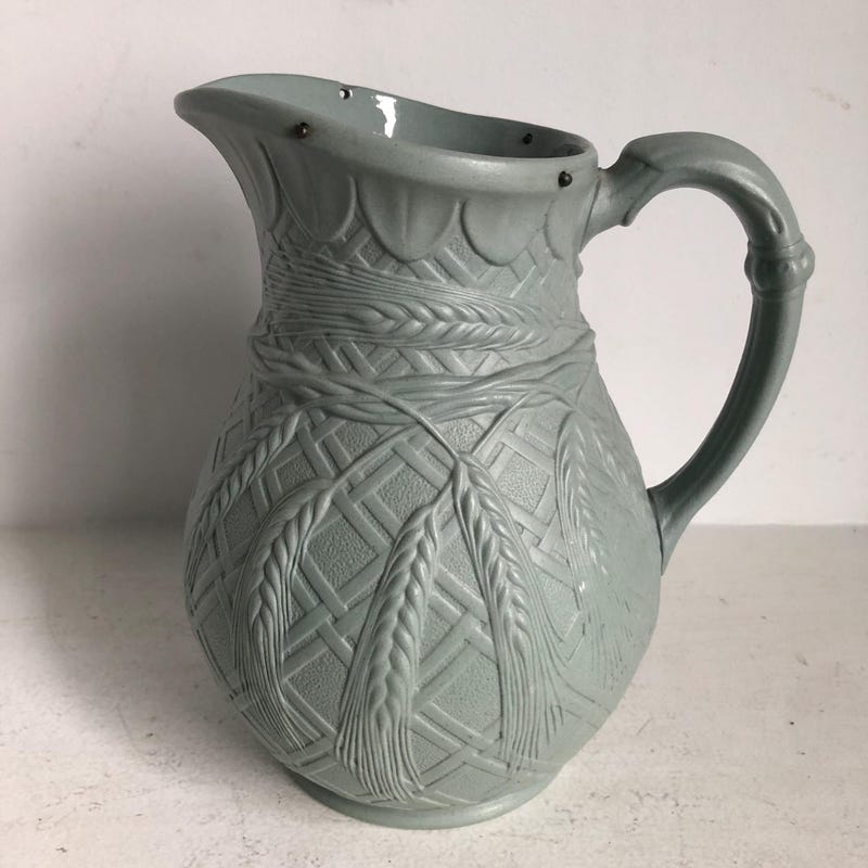 Antique Light Blue Pitcher - Etsy