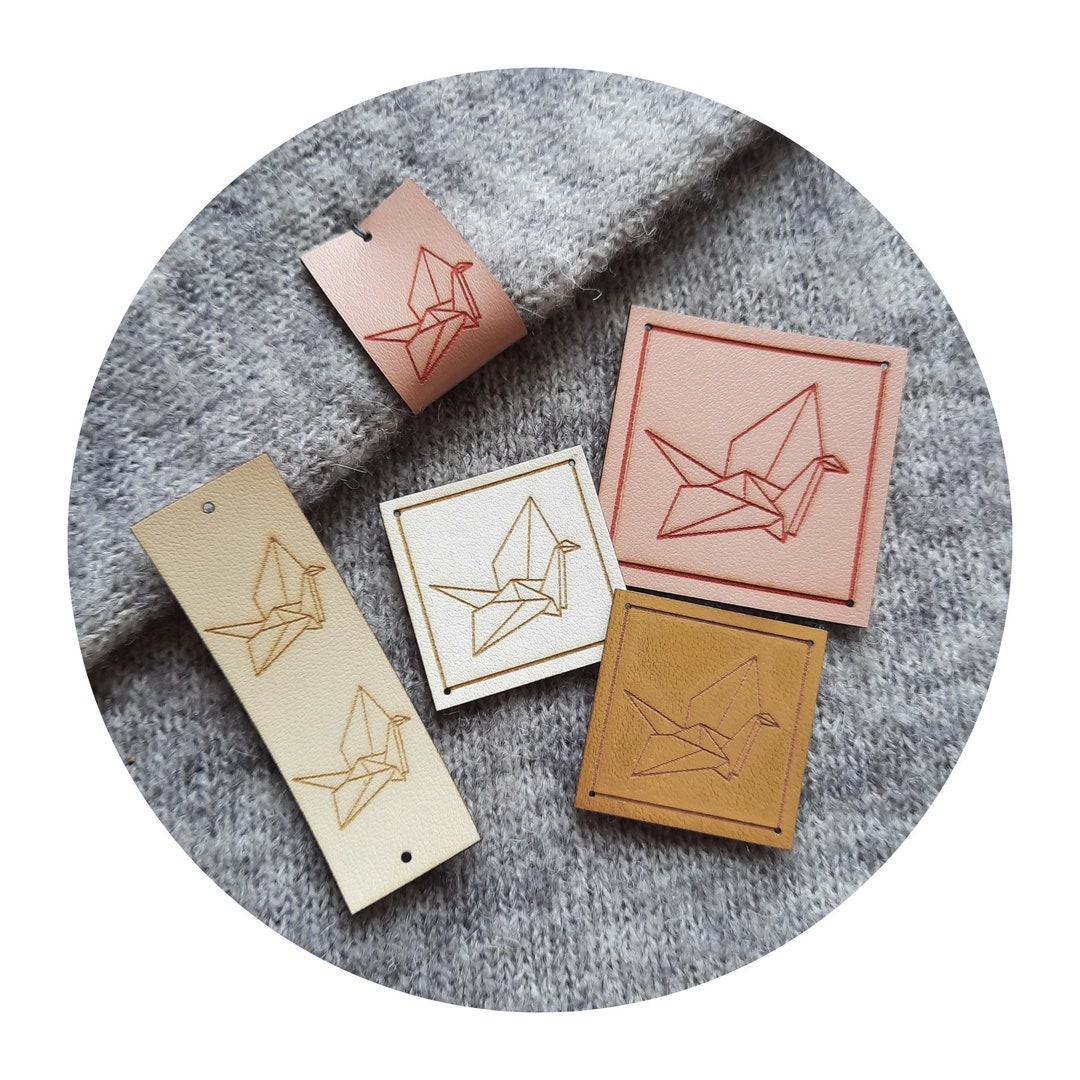Easy-to-sew Tags for Handmade Goods, Washable Faux Leather Labels for ...