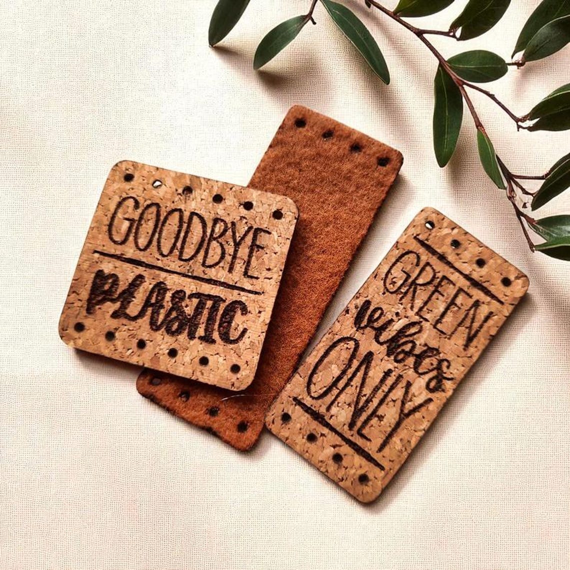 10x CORK LABELS. Eco Tags. Vegan,nature Friendly Labels. Washable ...