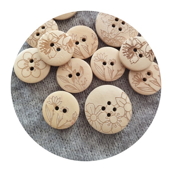 Handmade Wood Button - Etsy