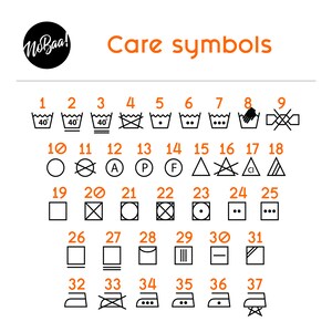 50x CUSTOM Clothing TAGS, Care Labels, Sewing Labels, Sew in Labels ...