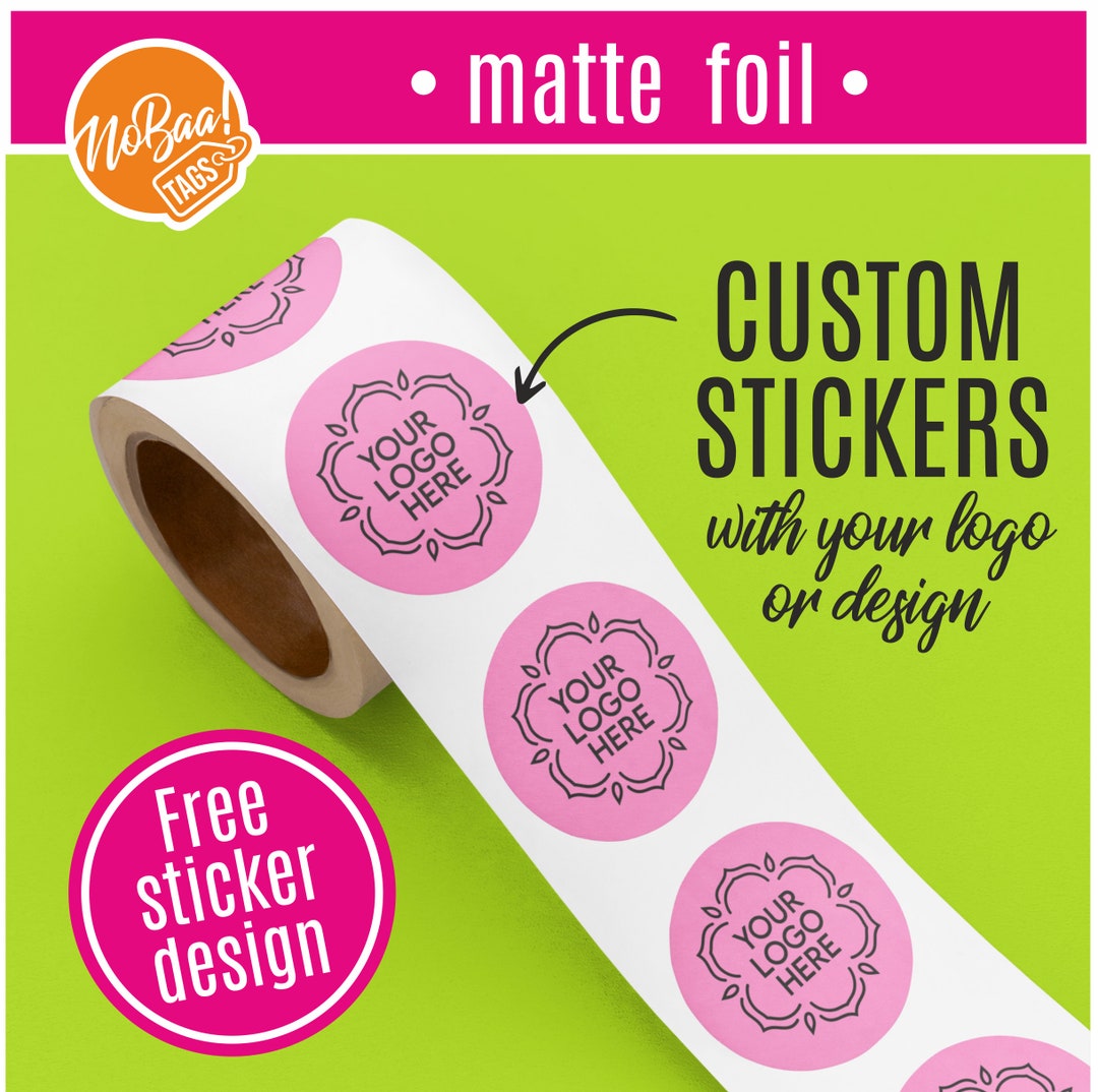 Custom Matte Foil Stickers With Logo, Wedding Custom Stickers ...