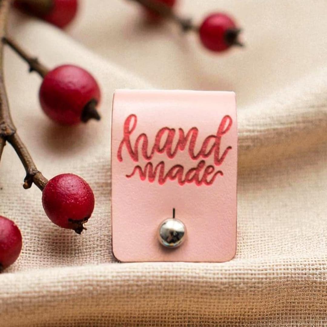 Handmade Faux Leather Tags for Knitting, Crochet & Sewing; Custom ...