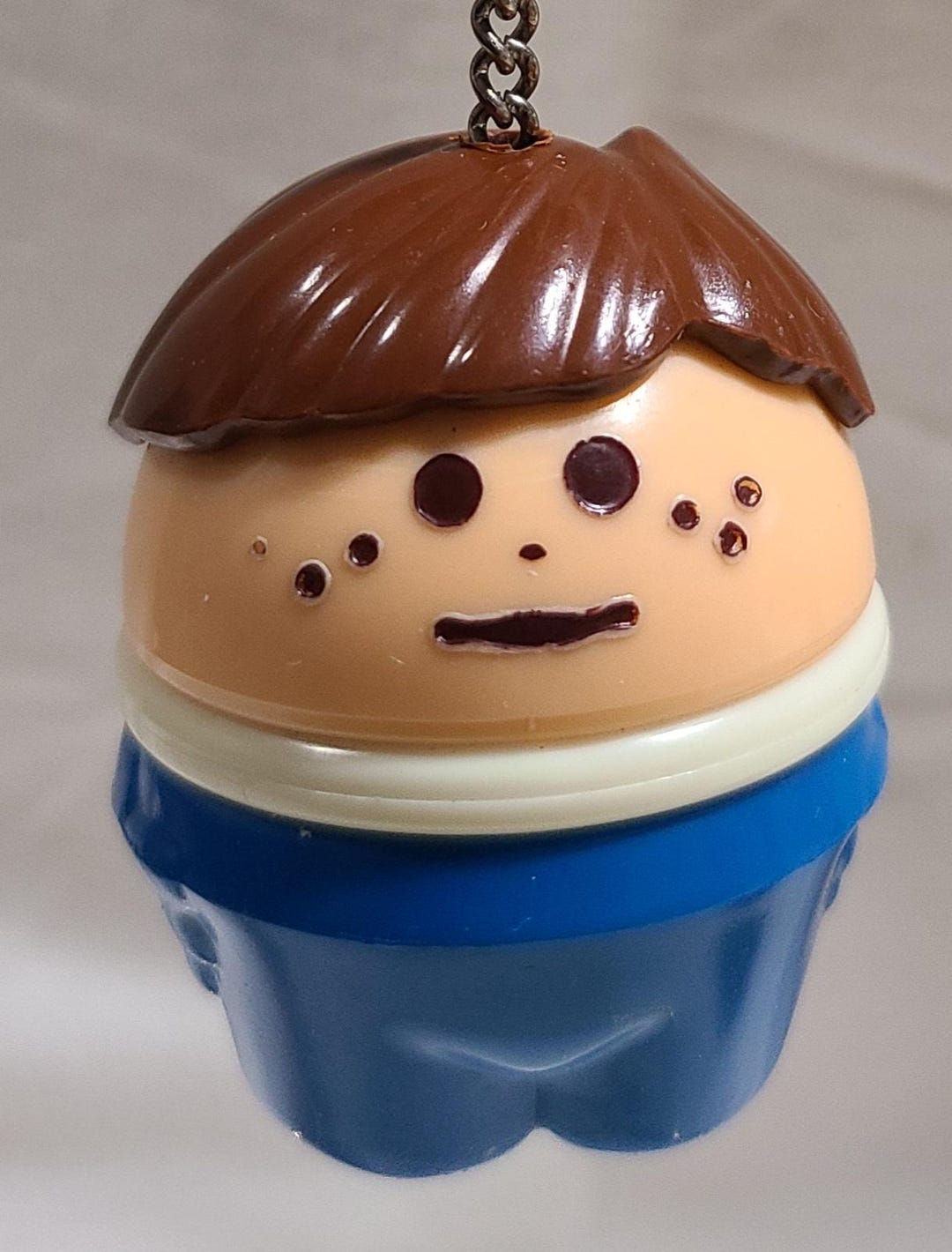 Vintage Fisher Price Little People Handmade Keychain FP Brown Hair Boy ...