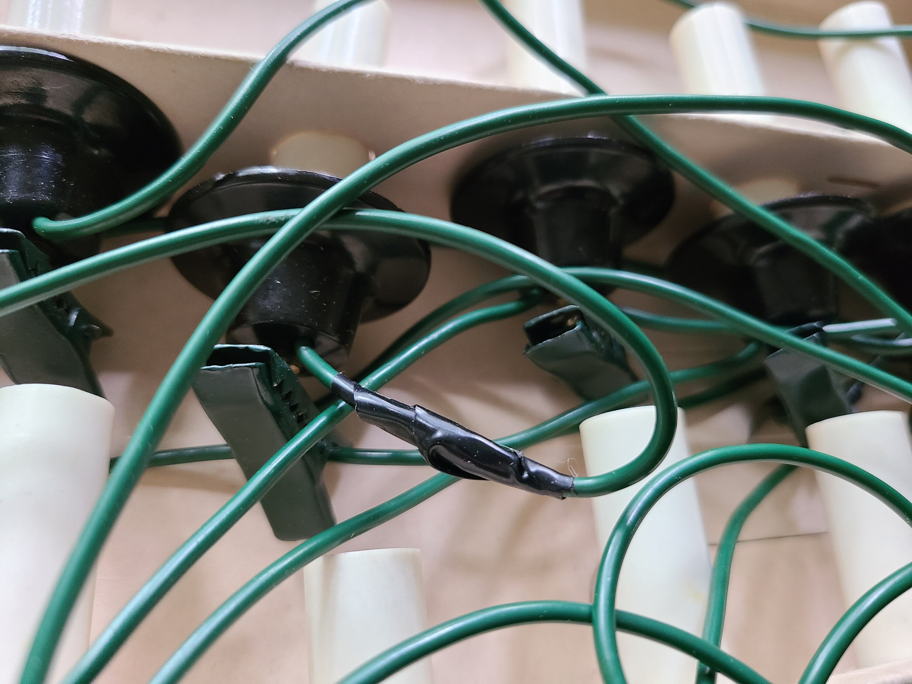 1959 Philips Vintage Christmas Candle Clip on Light String Bakelite W ...