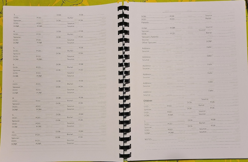 My Family Tree Workbook Genealogy Family History - Etsy