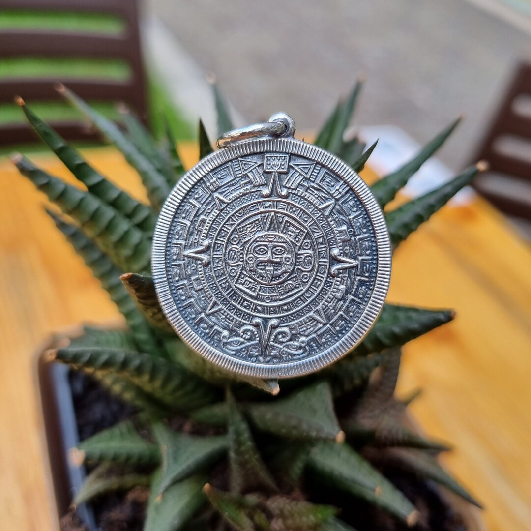 Mayan Calendar, Amulet, Silver Pendant - Etsy