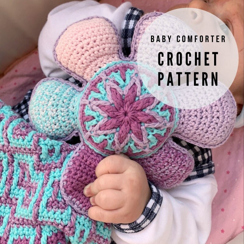 Crochet Baby Comforter PDF Pattern Inset Mosaic Crochet - Etsy