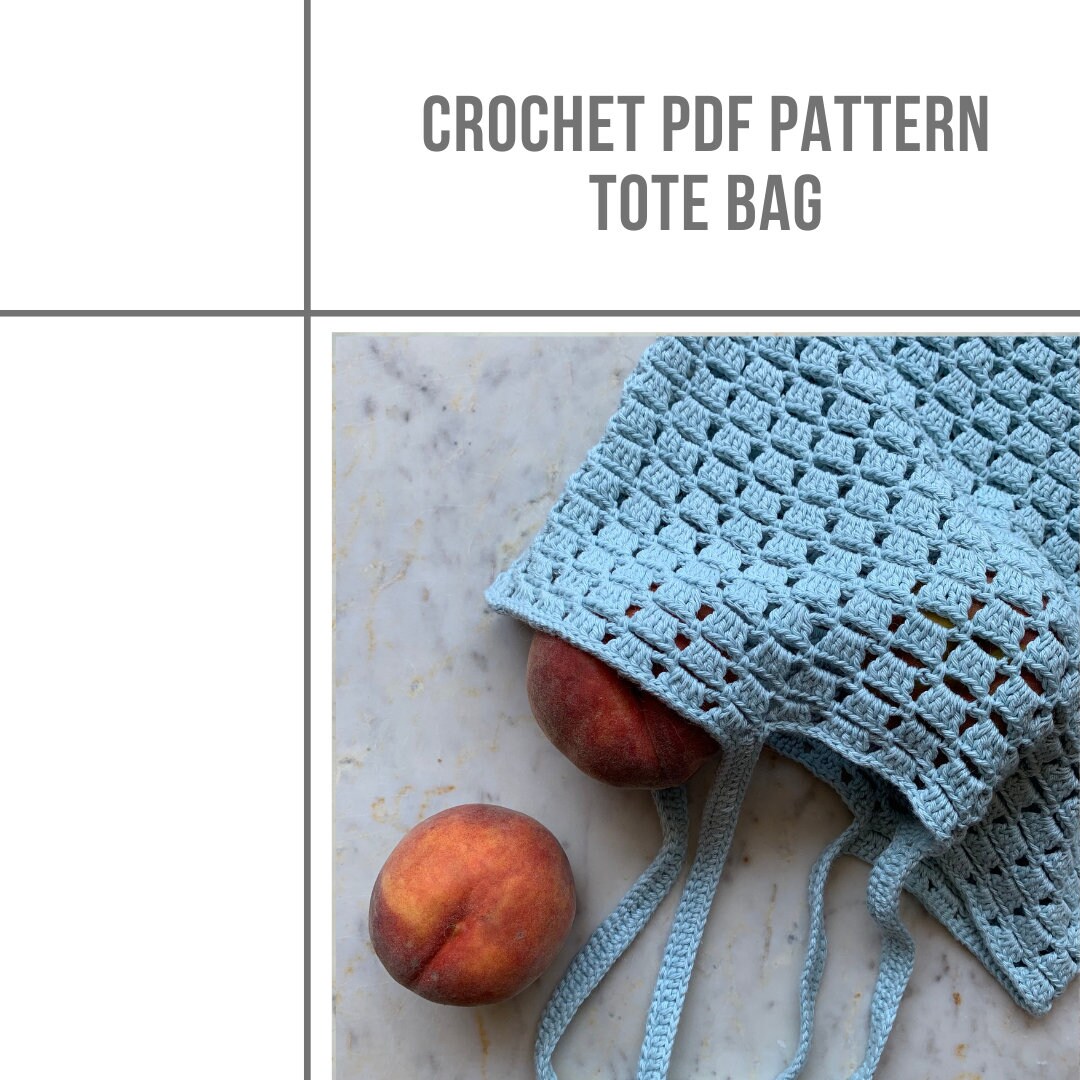 Crochet Market Bag PDF Pattern, Summer Crochet Net Bag Pattern ...