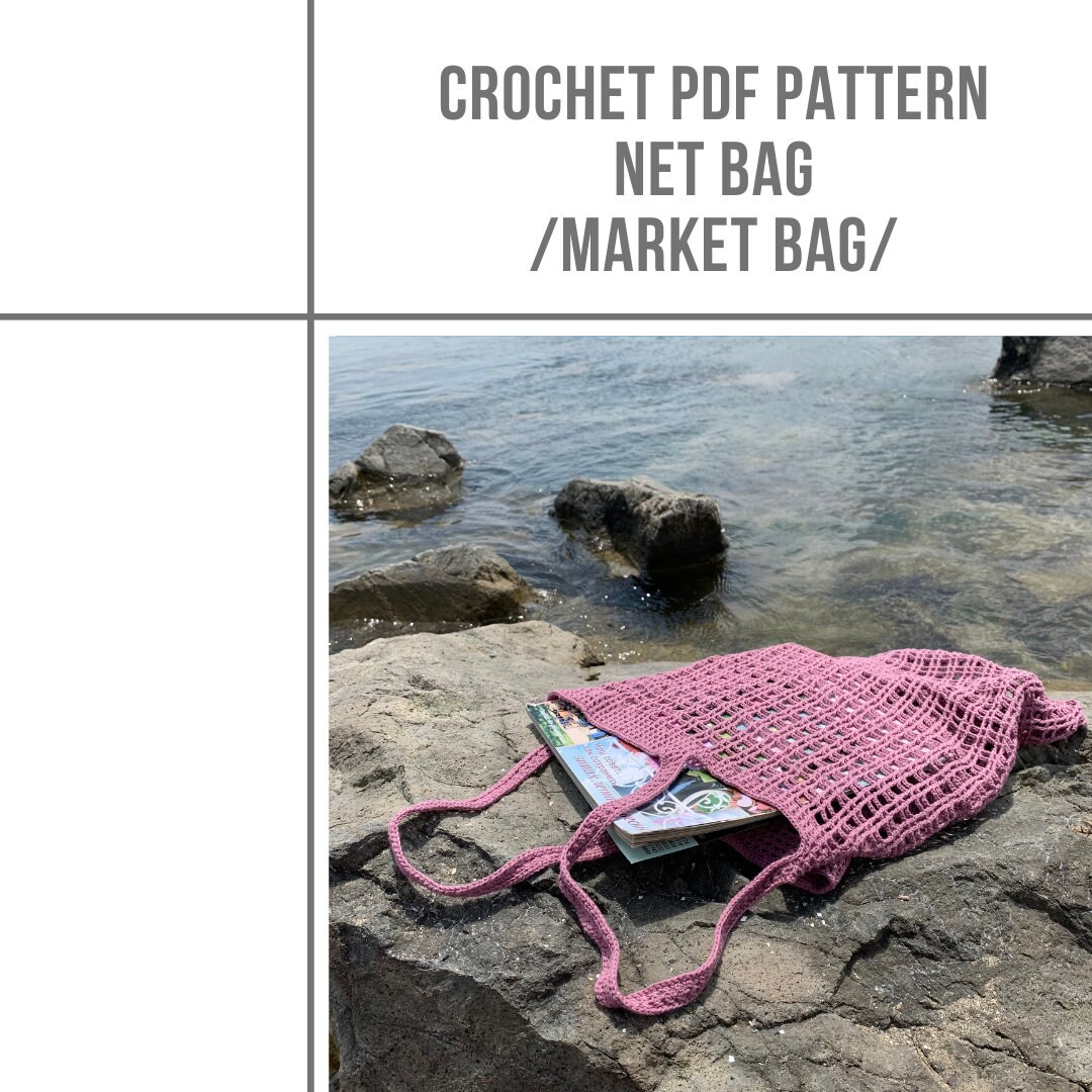Crochet Market Bag PDF Pattern, Summer Net Bag Pattern, Download PDF ...