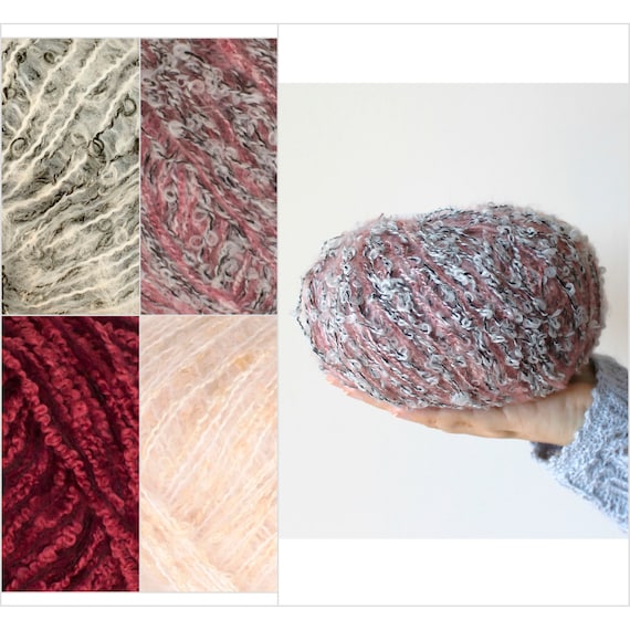 Wool Mohair Yarn Boucle Wool Yarn Fantasy Worsted Yarn Yarn | Etsy UK