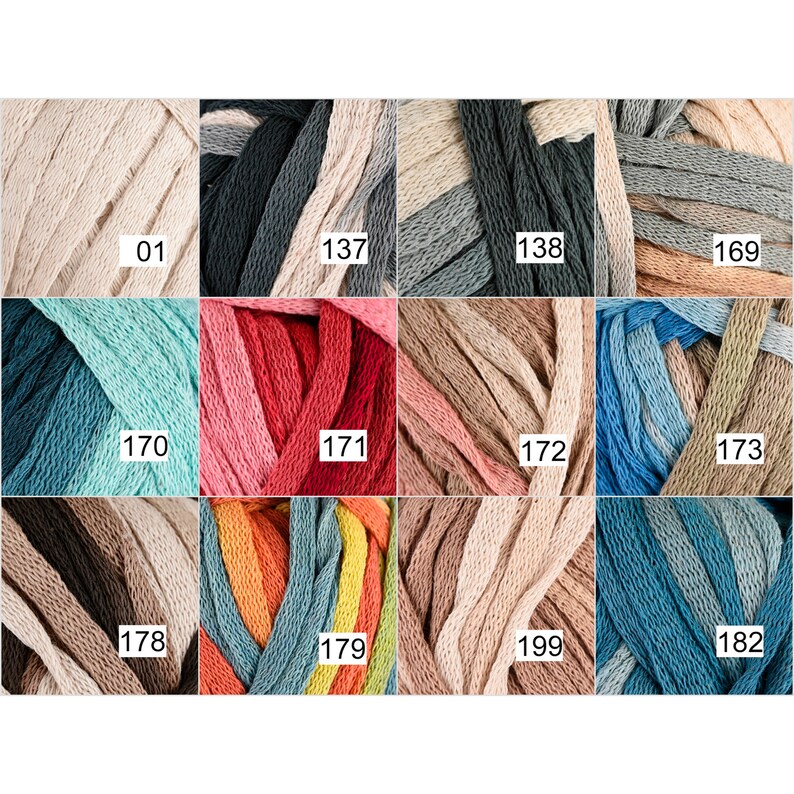 Ribbon Cotton Yarn Bulky Fabric Yarn 100% Cotton Eco Yarn - Etsy