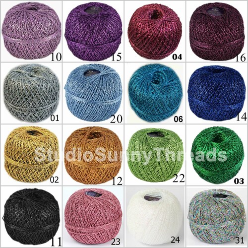 Silver Lame Metallic Thread Glitter Sparkling Lurex Yarn | Etsy