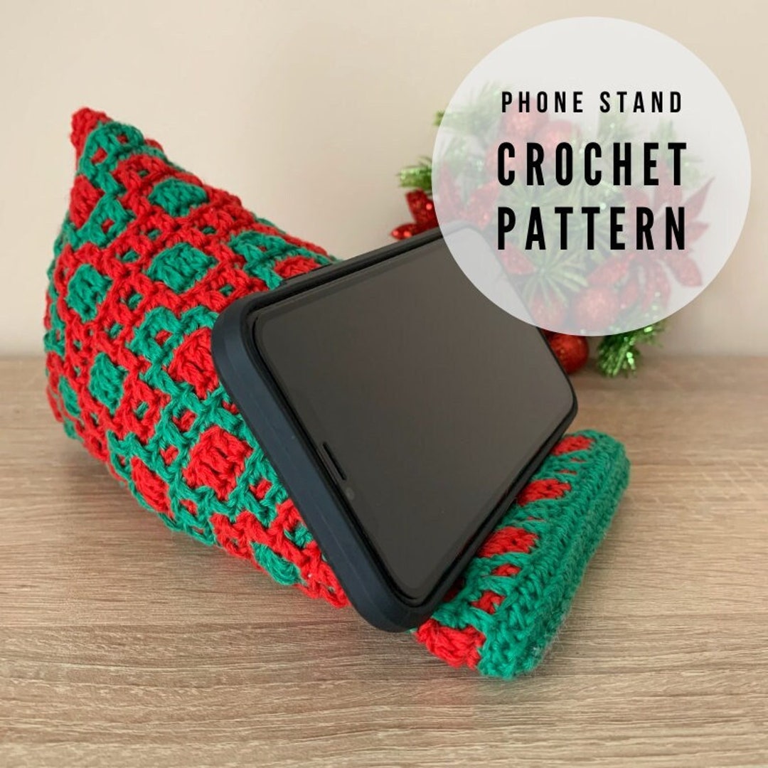 Christmas Phone Stand PDF Pattern Overlay Mosaic Crochet - Etsy