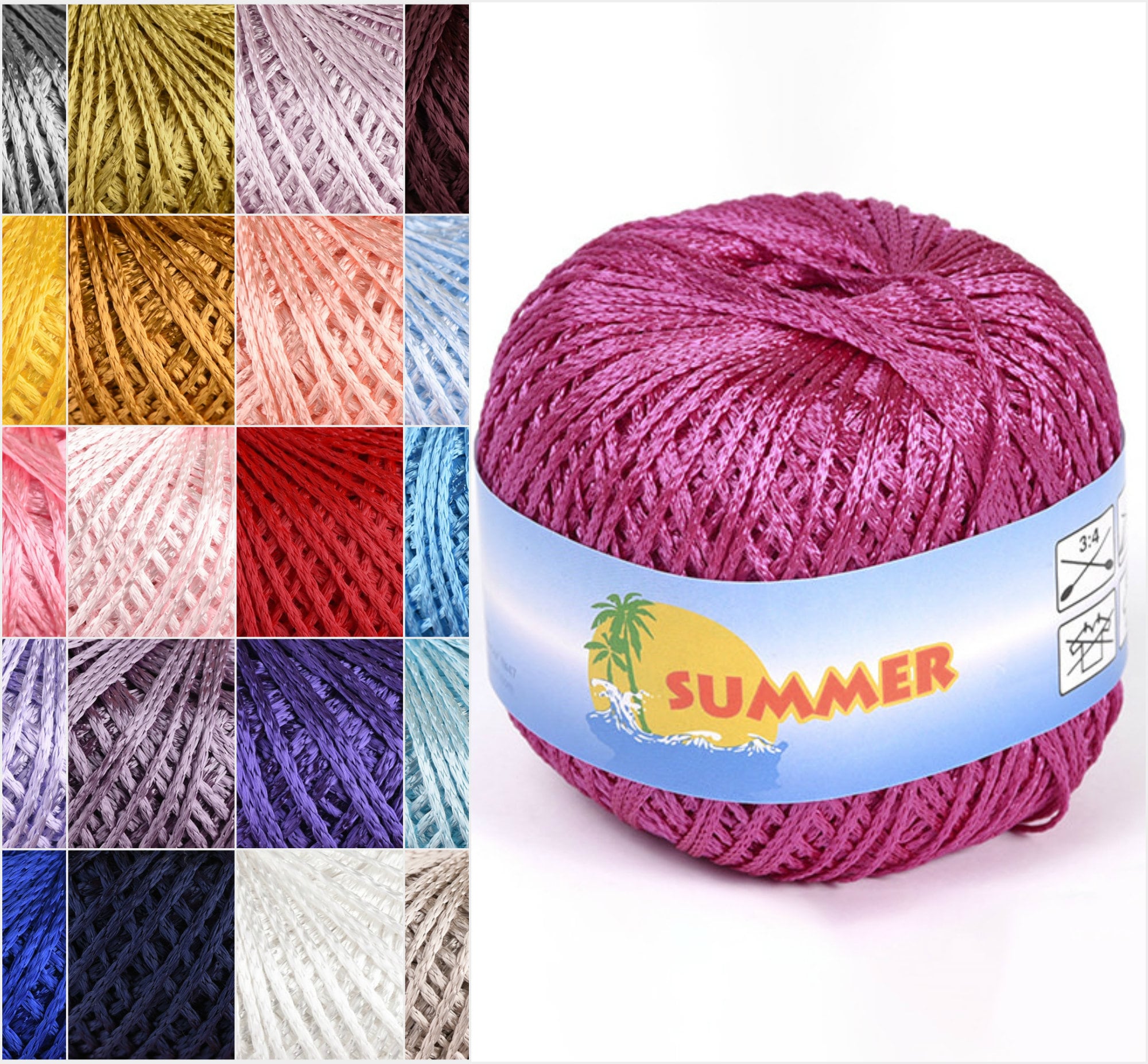 Hilo de seda viscosa hilo de ganchillo brillante encaje de | Etsy