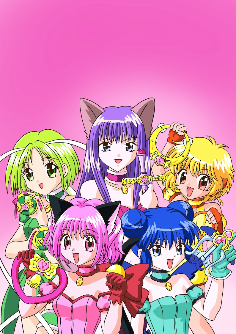 Tokyo Mew Mew Anime Magical Girls Postcards - Etsy