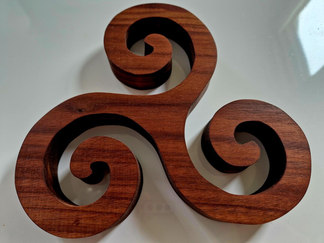 Triple Spiral Trinity Triskele in American Black Walnut - Etsy