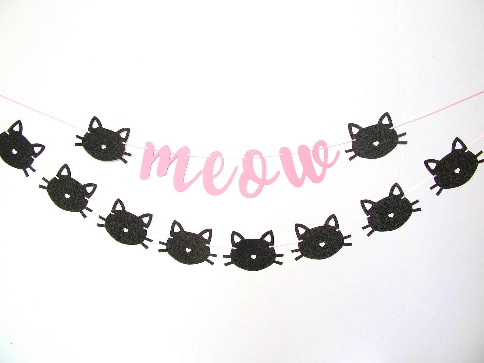 Meow Banner. Cat Party Decor Kitten Banner Kitten Party Cat - Etsy