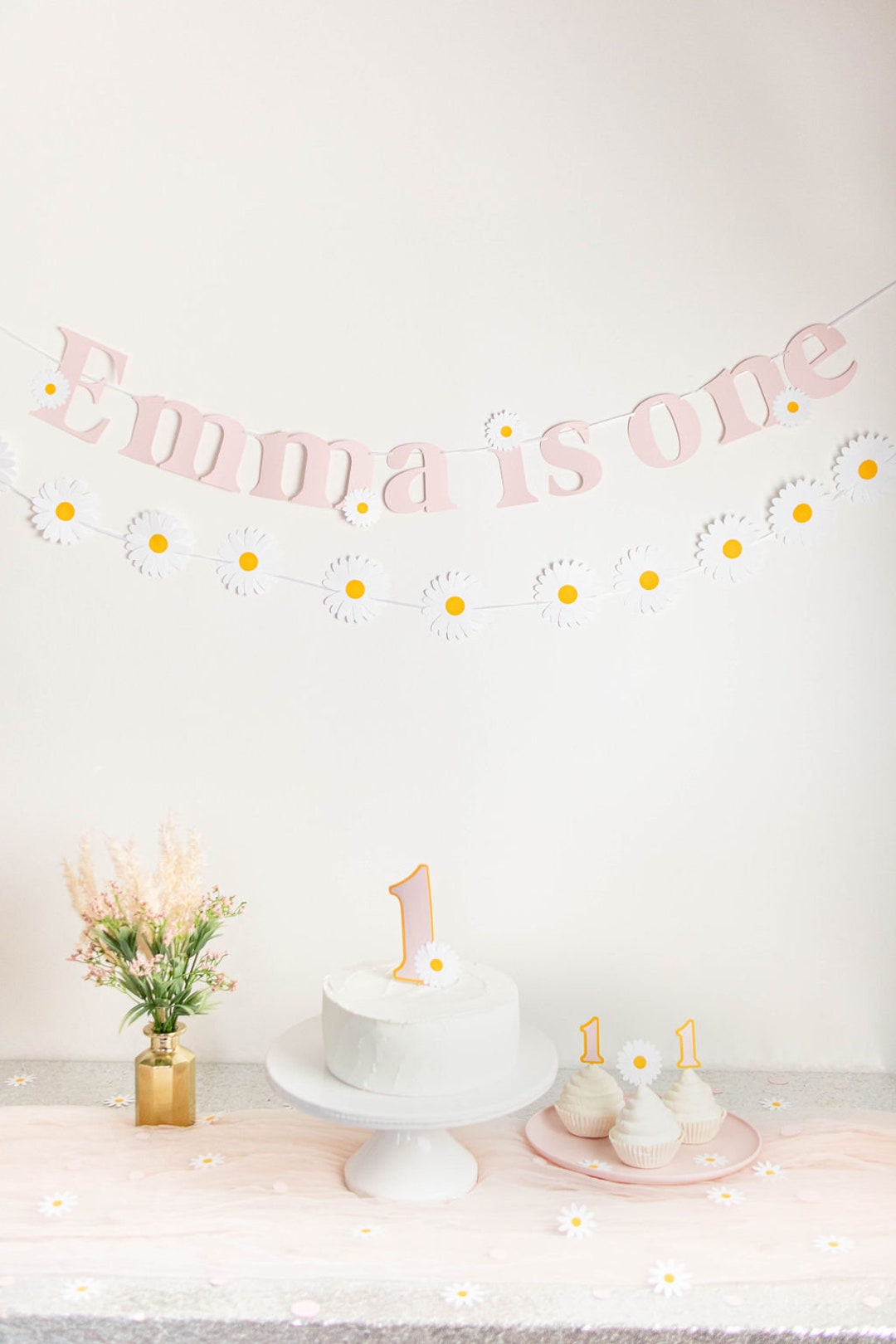 Daisy Banner, Daisy Party Decor, Flower Birthday, Daisy Garland, Custom ...