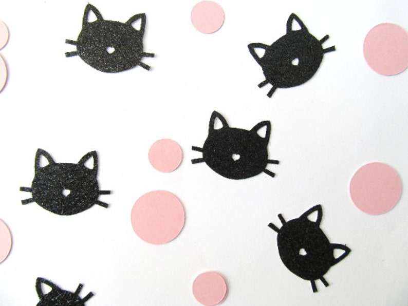 Cat Confetti, 150 PIECES, Kitten Confetti, Kitty Cat Confetti, Cat ...