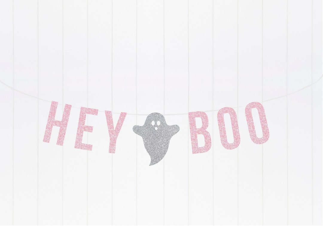 Hey Boo Halloween Banner Halloween Party Halloween Garland - Etsy