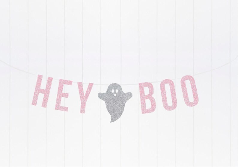 Hey Boo Halloween Banner Halloween Party Halloween Garland - Etsy