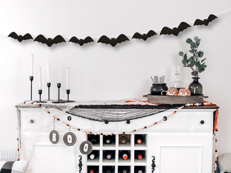 Halloween Decorations, Bat Banner, Halloween Garland, Halloween Party ...