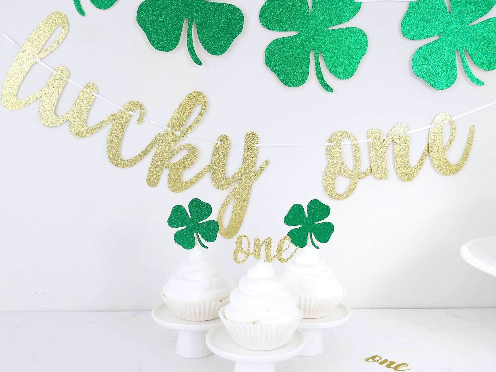 Lucky One Banner Shamrock Banner Lucky One Birthday St - Etsy