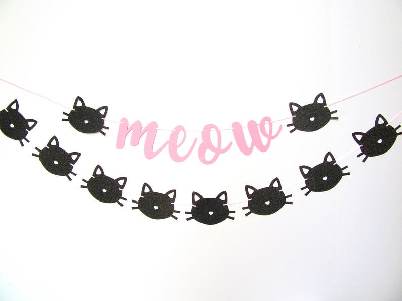 Cat Banner Cat Themed Birthday Kitten Banner Kitten - Etsy