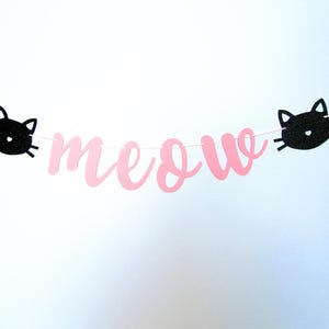 Meow Banner. Cat Party Decor, Kitten Banner, Kitten Party, Cat Banner ...
